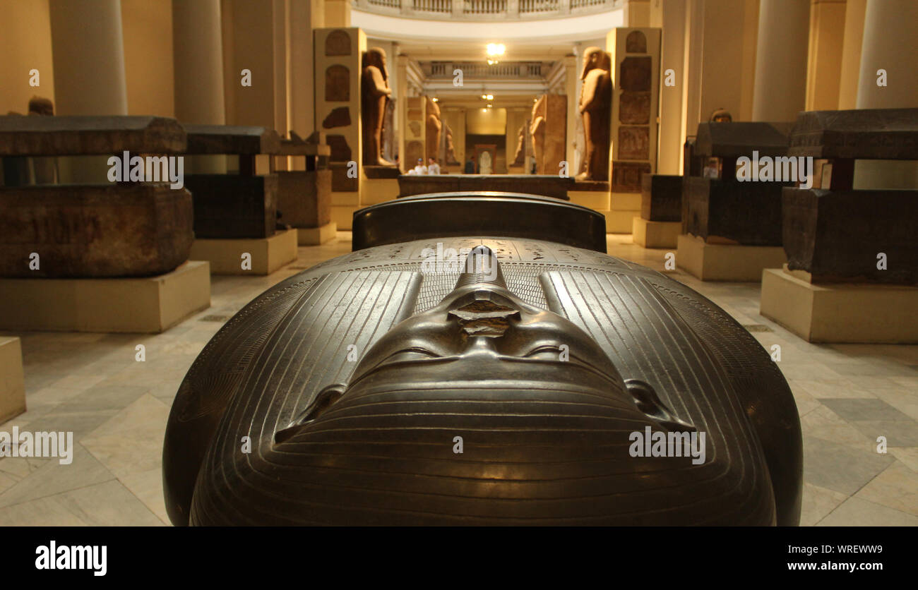 Statue of Ancient Egyptian Museum object in the Egyptian Museum at ...