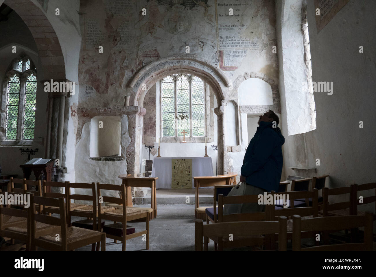 Saxon wall paintings wareham hi-res stock photography and images - Alamy