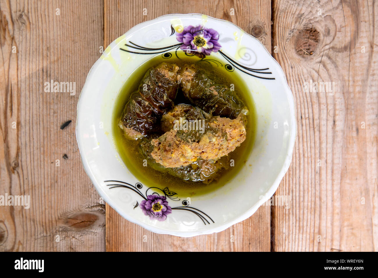 Plate of Lahij style dolma Stock Photo - Alamy
