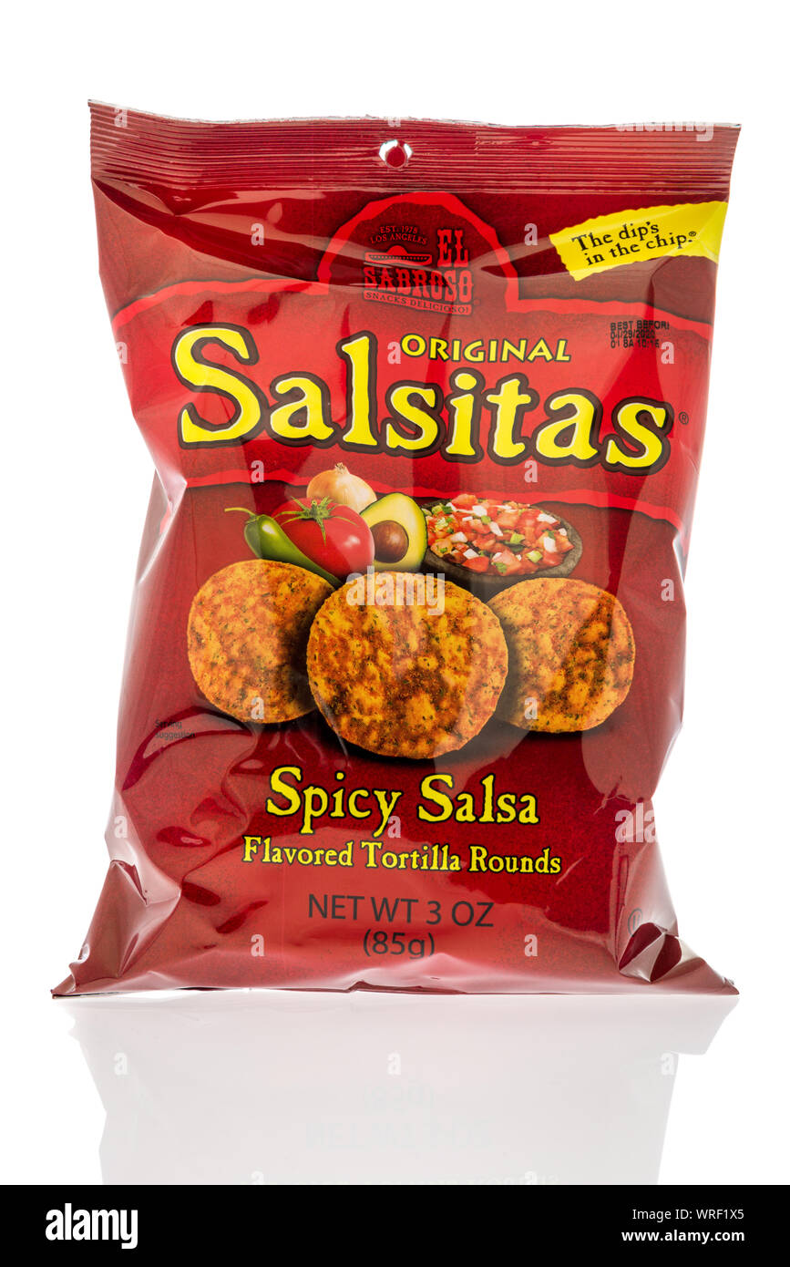 Winneconne, WI - 10 September 2019: A bag of El Sabroso orignal ...