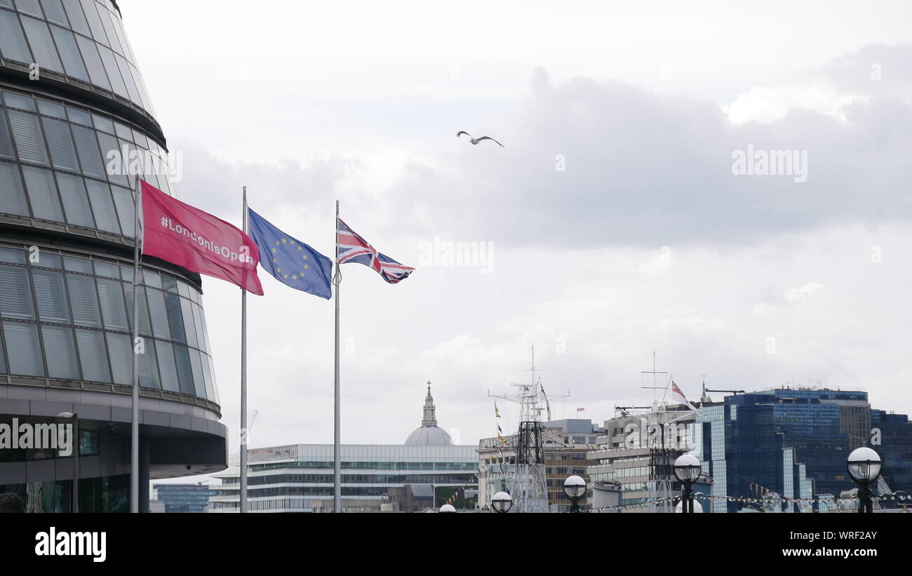 London assembly eu flag Stock Photo - Alamy