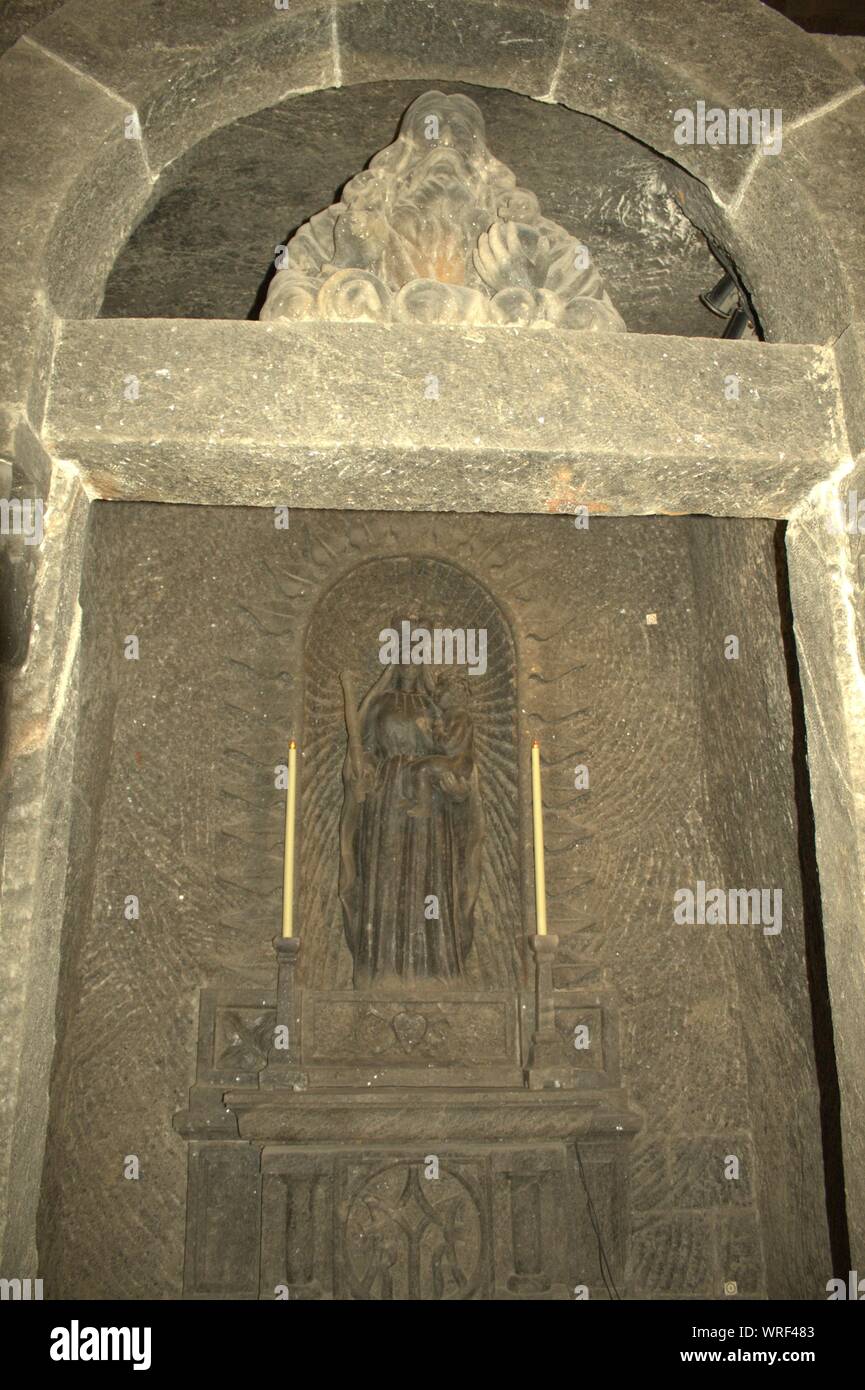Religious salt carving in Krakow salt mine Stock Photo - Alamy