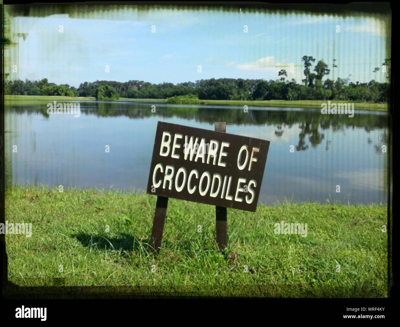Crocodile Warning Sign High Resolution Stock Photography and Images - Alamy
