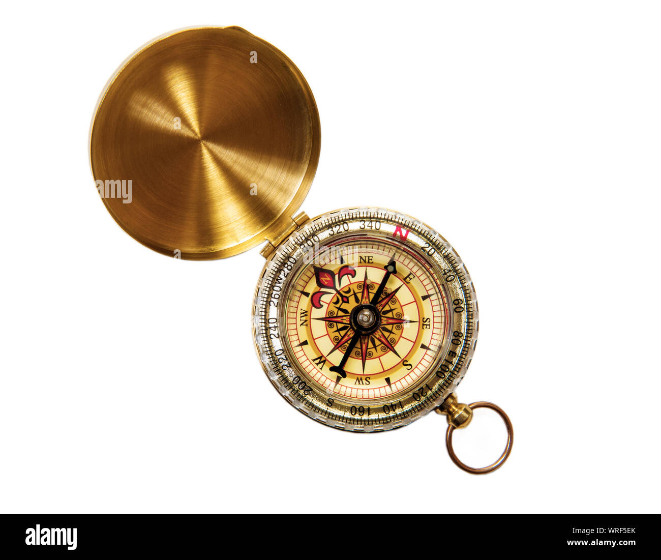 Old fashioned brass compass Cut Out Stock Images & Pictures - Alamy