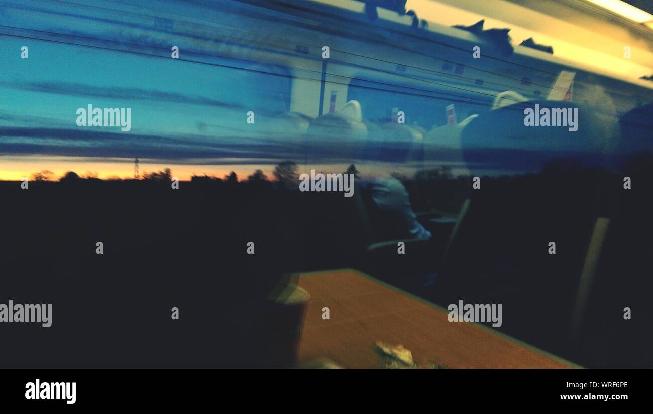 Train interior silhouette hi-res stock photography and images - Alamy