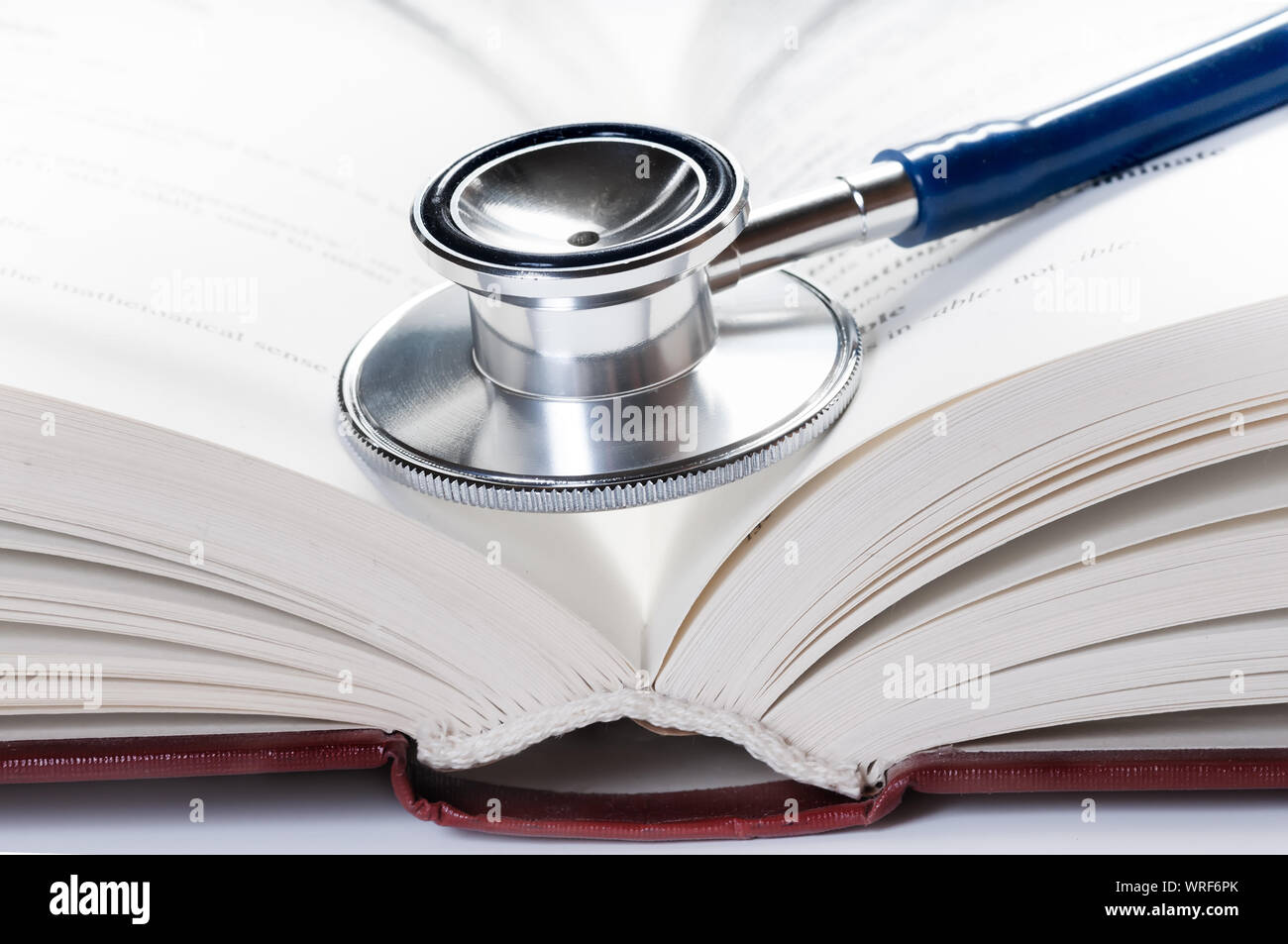 Medical stethoscope on a book. Medicine learning concept Stock Photo ...