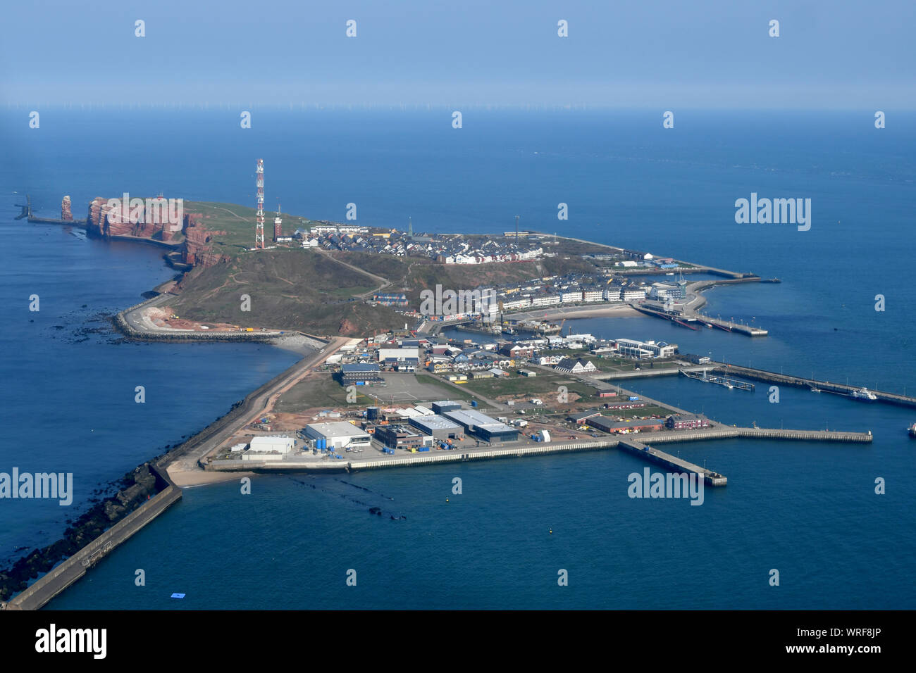 aerial view on the island of Heligoland (Germany Stock Photo - Alamy