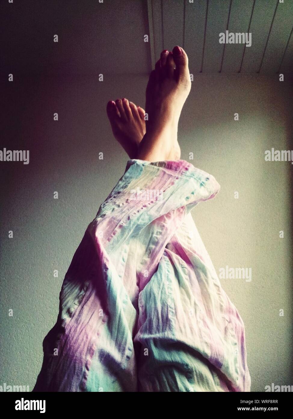 Woman Legs Up Wall High Resolution Stock Photography and Images - Alamy