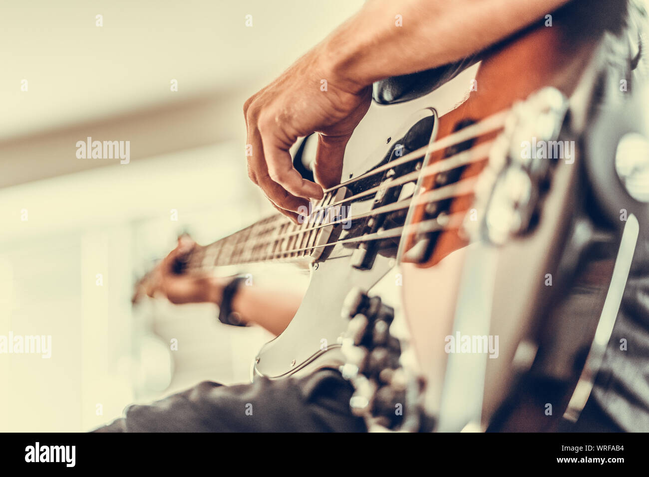 Bass guitar black man hi-res stock photography and images - Alamy