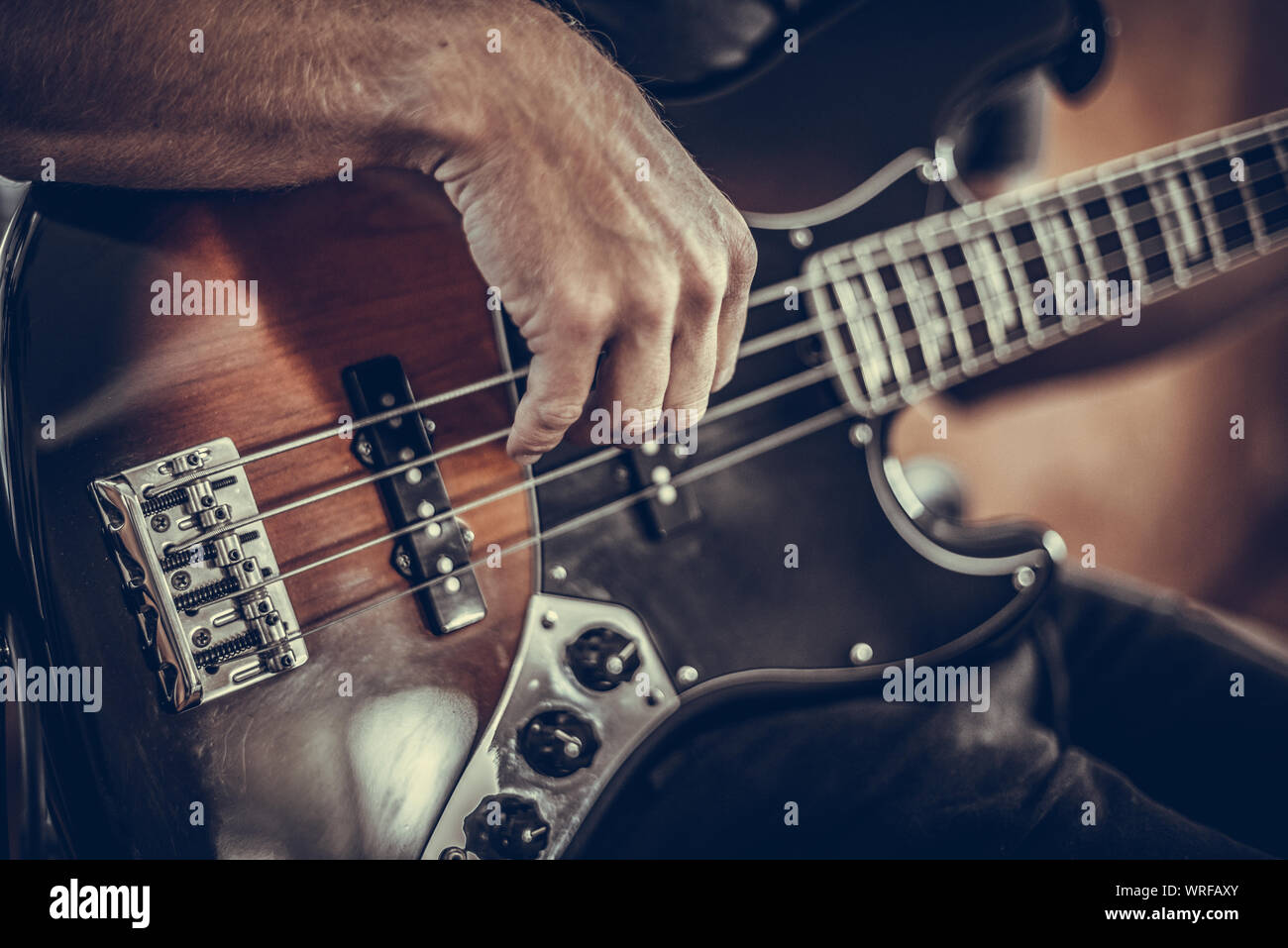Bass guitar black man hi-res stock photography and images - Alamy