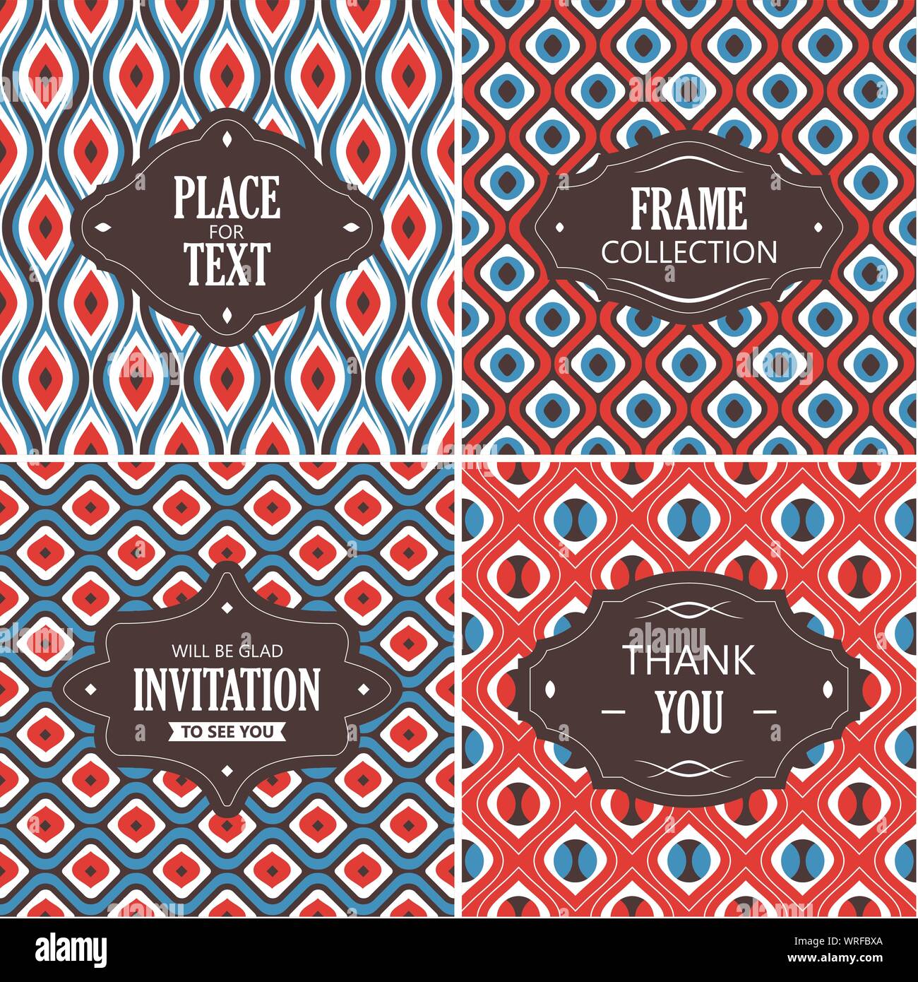 Set of vintage frames Stock Vector Image & Art - Alamy