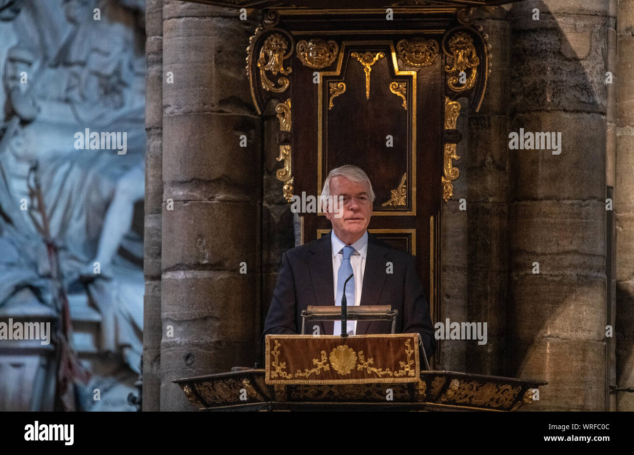 Former prime minister Sir John Major speaks during a Service of ...