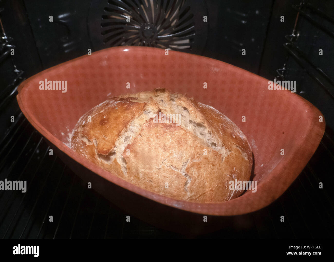 Berlin, Germany. 15th May, 2019. A loaf of bread lies in an open Roman ...