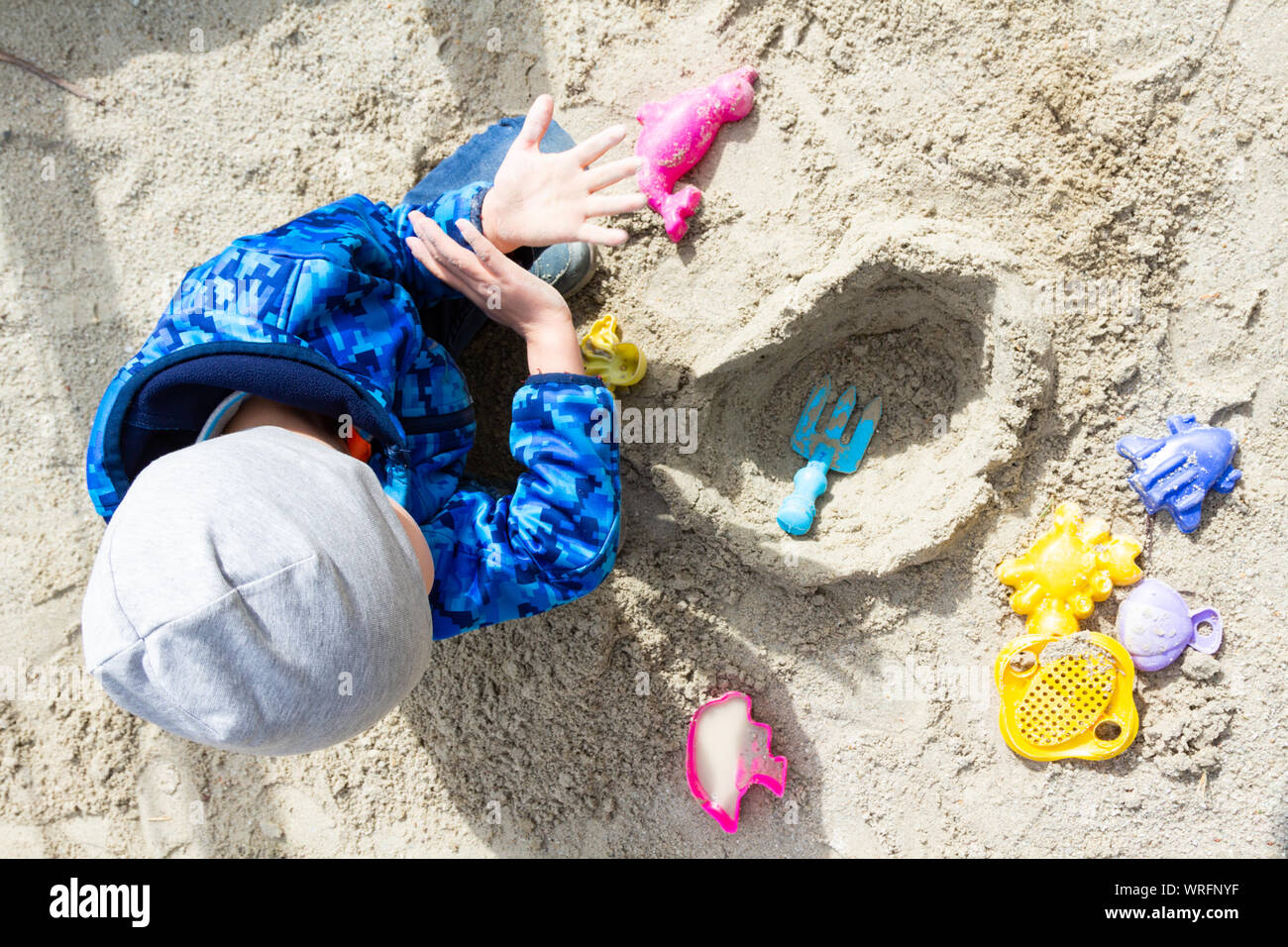 Child Sand Castle