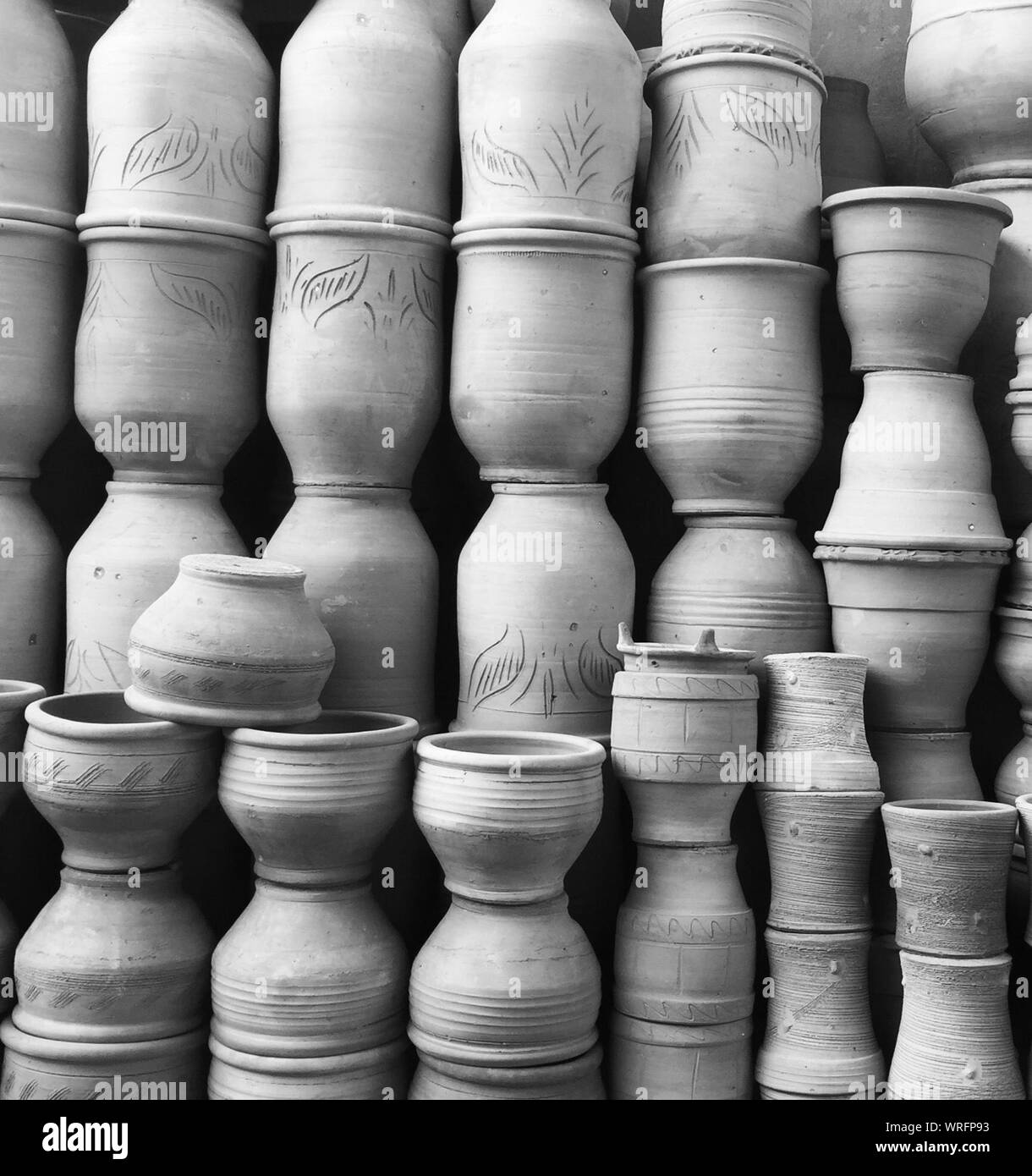 Stacked clay pots hi-res stock photography and images - Alamy
