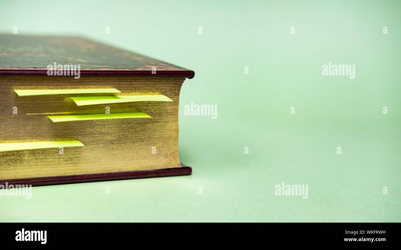 Book with bookmarks Stock Photo - Alamy