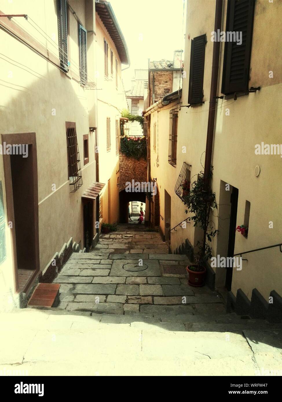 Stairs Between Buildings Stock Photo - Alamy