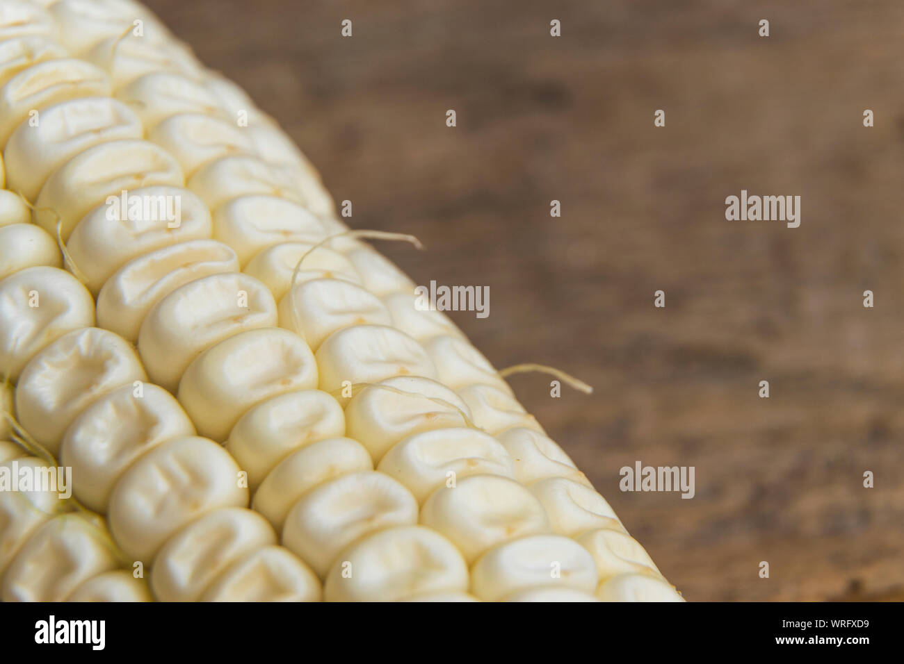 Macro photography of fresh and organic white corn Stock Photo - Alamy