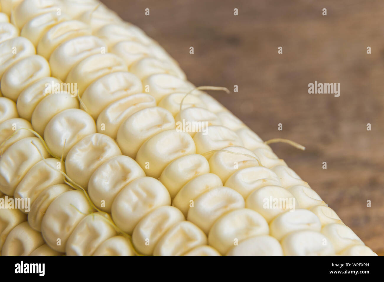Macro photography of fresh and organic white corn Stock Photo - Alamy