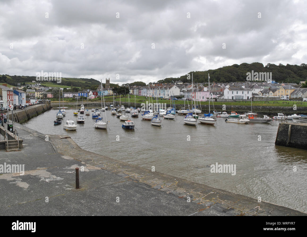 Aberaeron Harbour in Wales, UK Stock Photo - Alamy
