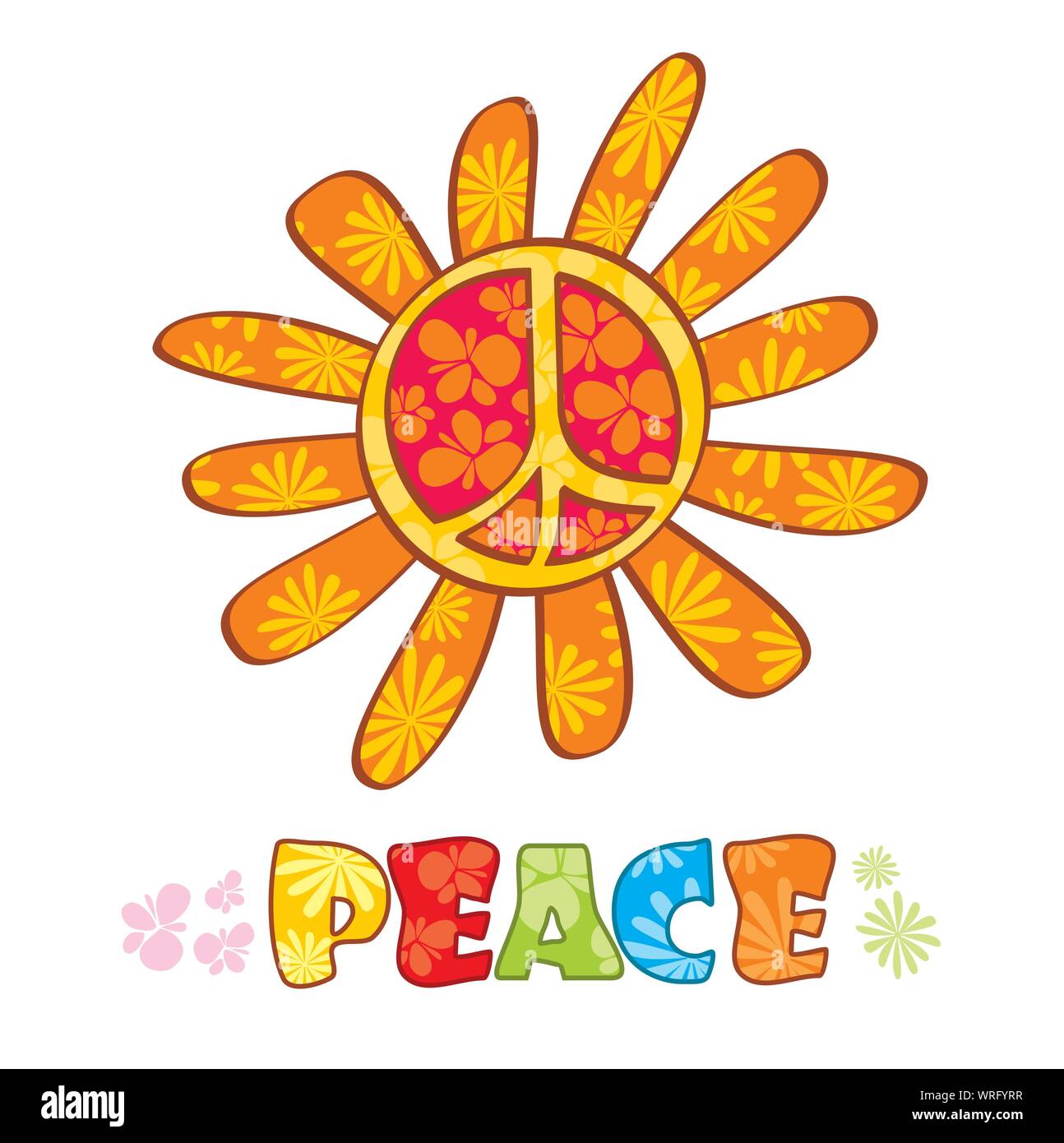 Hippie peace symbol Stock Vector Image & Art - Alamy