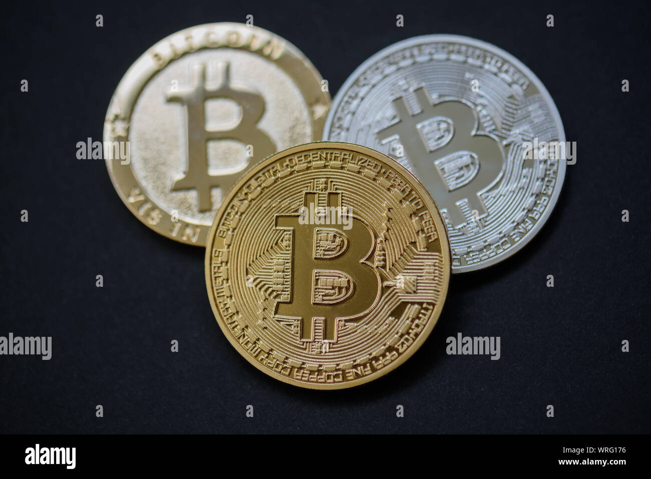 Physical bitcoin coins Stock Photo - Alamy