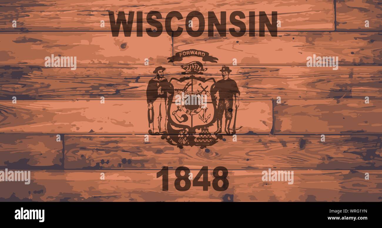 Wisconsin Flag Brand Stock Vector Image & Art - Alamy