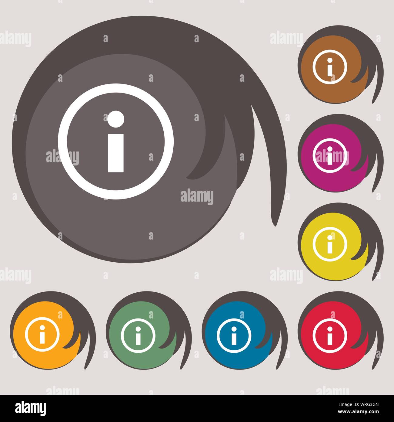 Information sign icon. Info speech bubble symbol. Symbols on eight ...