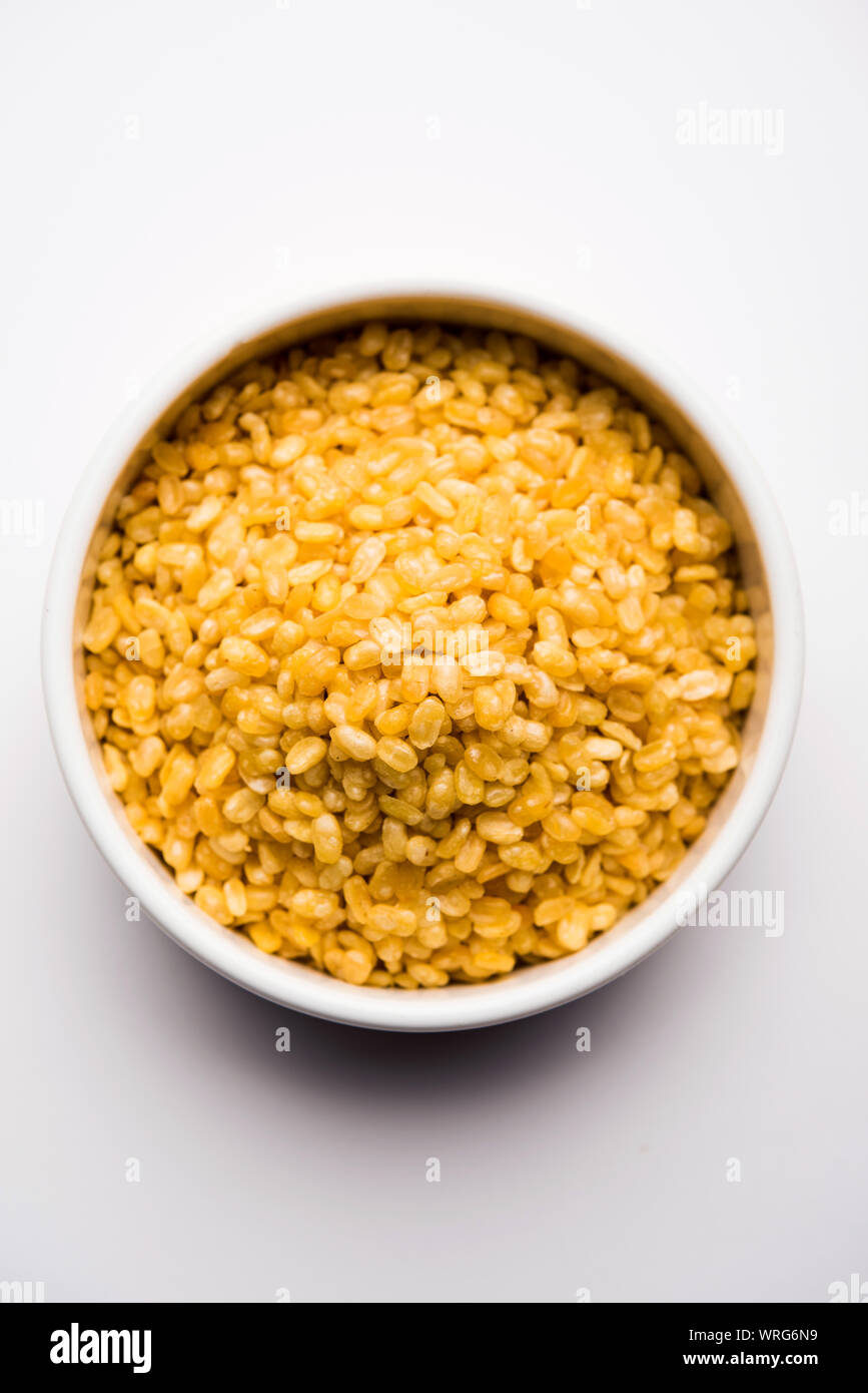 Salty and Fried Moong Dal / crispy Mung Namkeen served in a bowl, selective focus Stock Photo ...