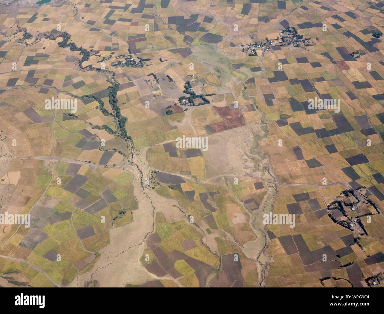 High aerial view of patchwork of farms in Africa Stock Photo - Alamy