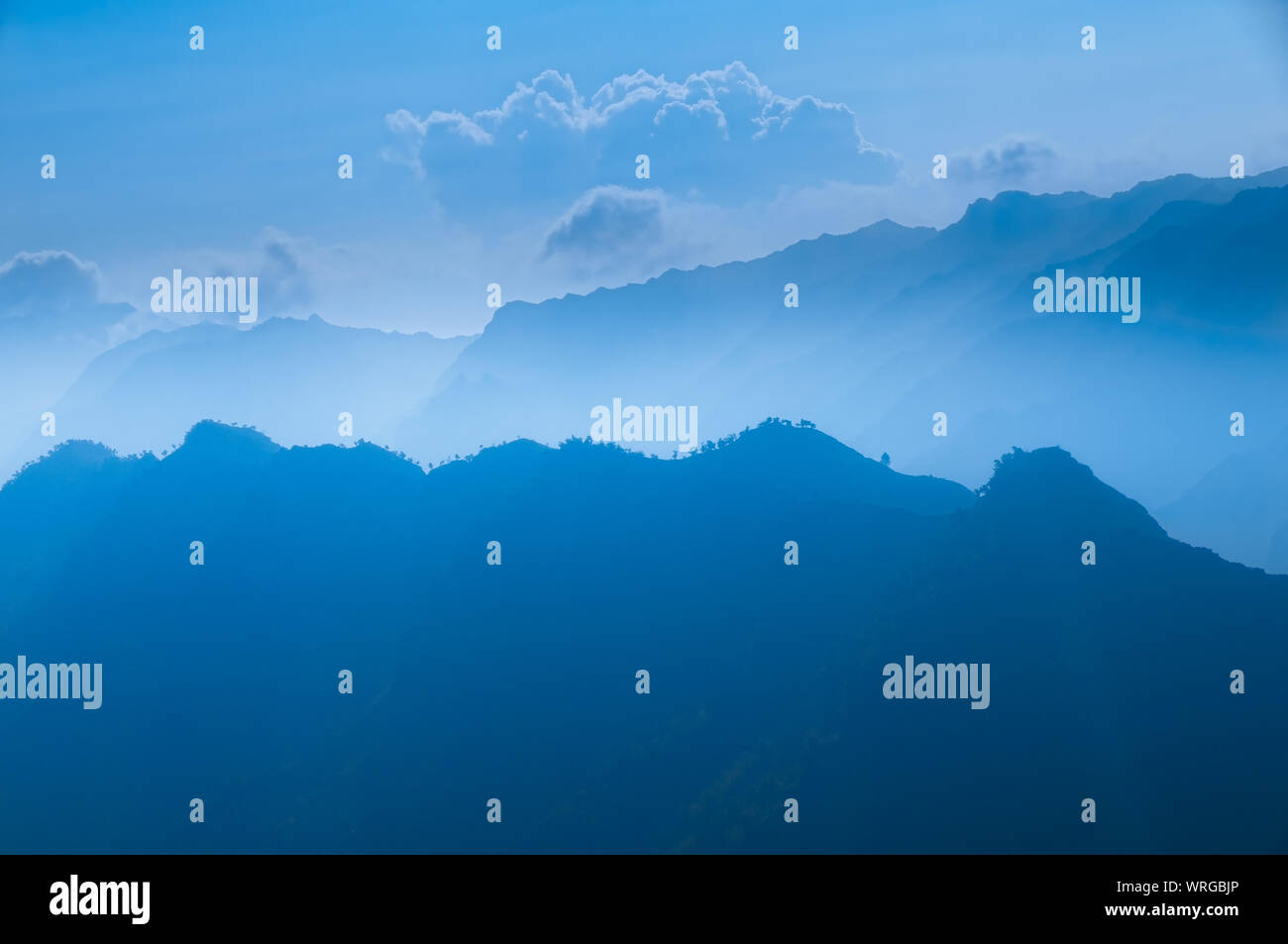 Overlooking mountain ranges of Waimea Canyon State Park on the island ...