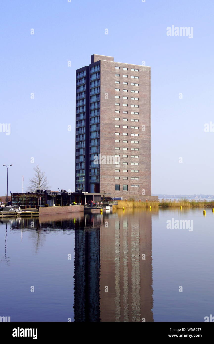 Apartment building in the harbor of Almere, Flevoland Stock Photo - Alamy