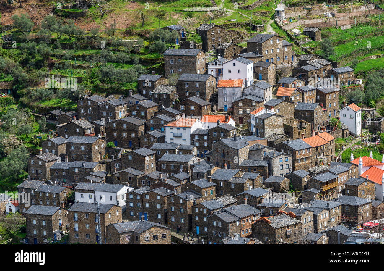 View on the remote schist village of Piodao, Portugal Stock Photo - Alamy