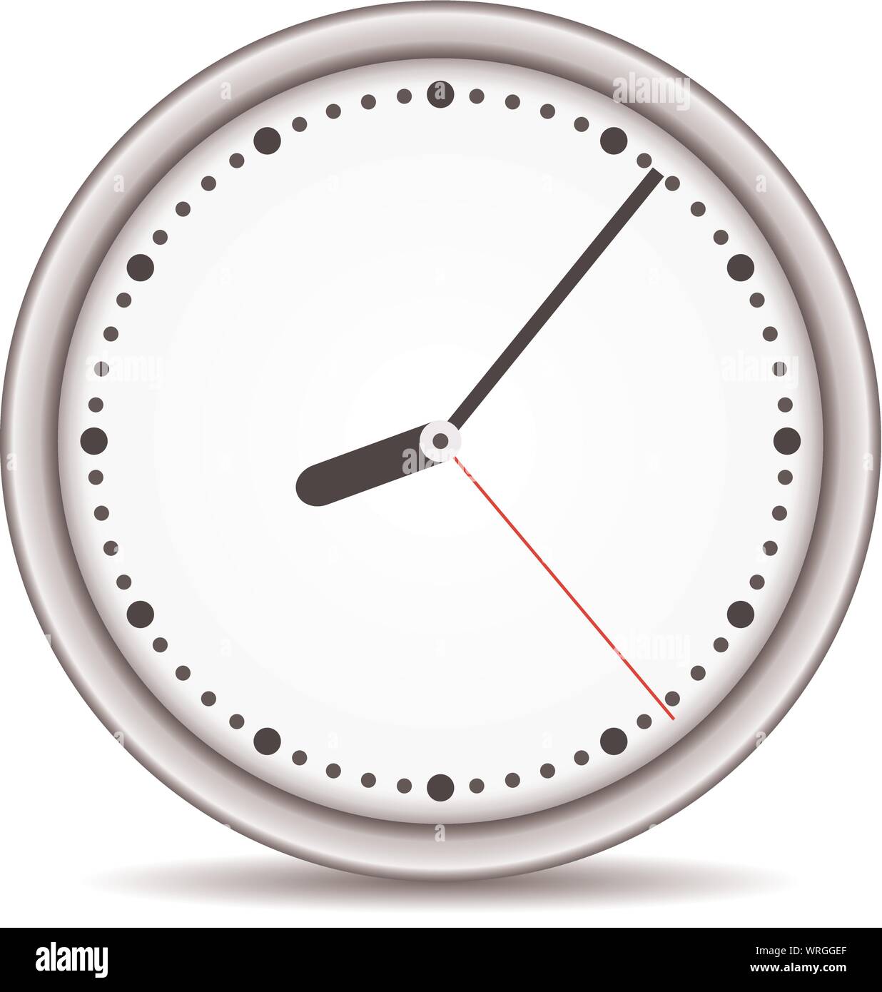 Round clock with white clock-face Stock Vector Image & Art - Alamy