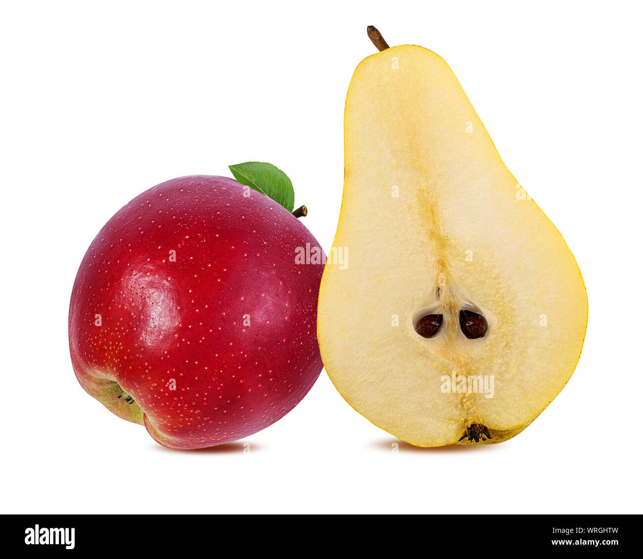 apples and pear isolated on white background Stock Photo - Alamy