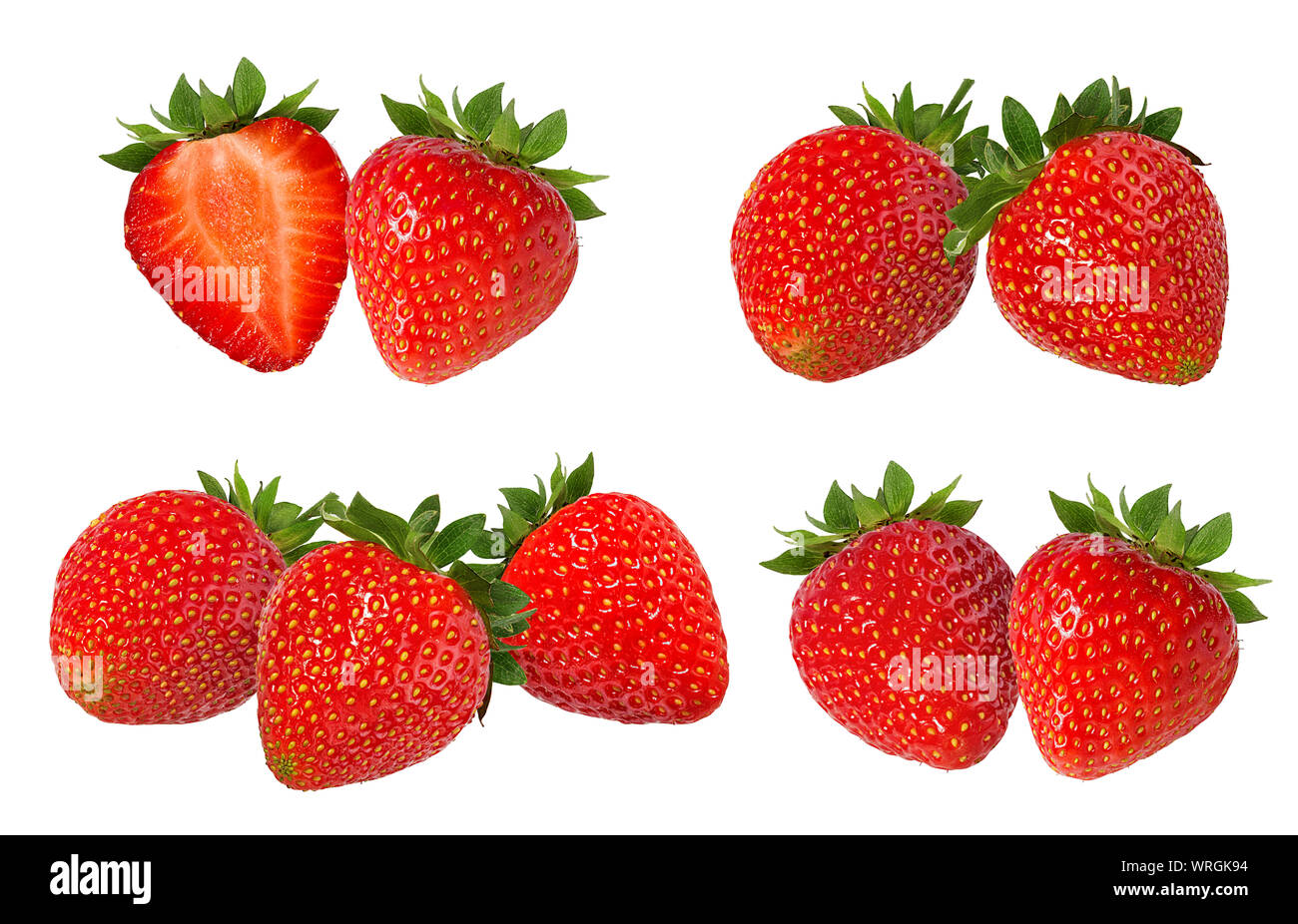 Strawberry isolated on white background Stock Photo - Alamy