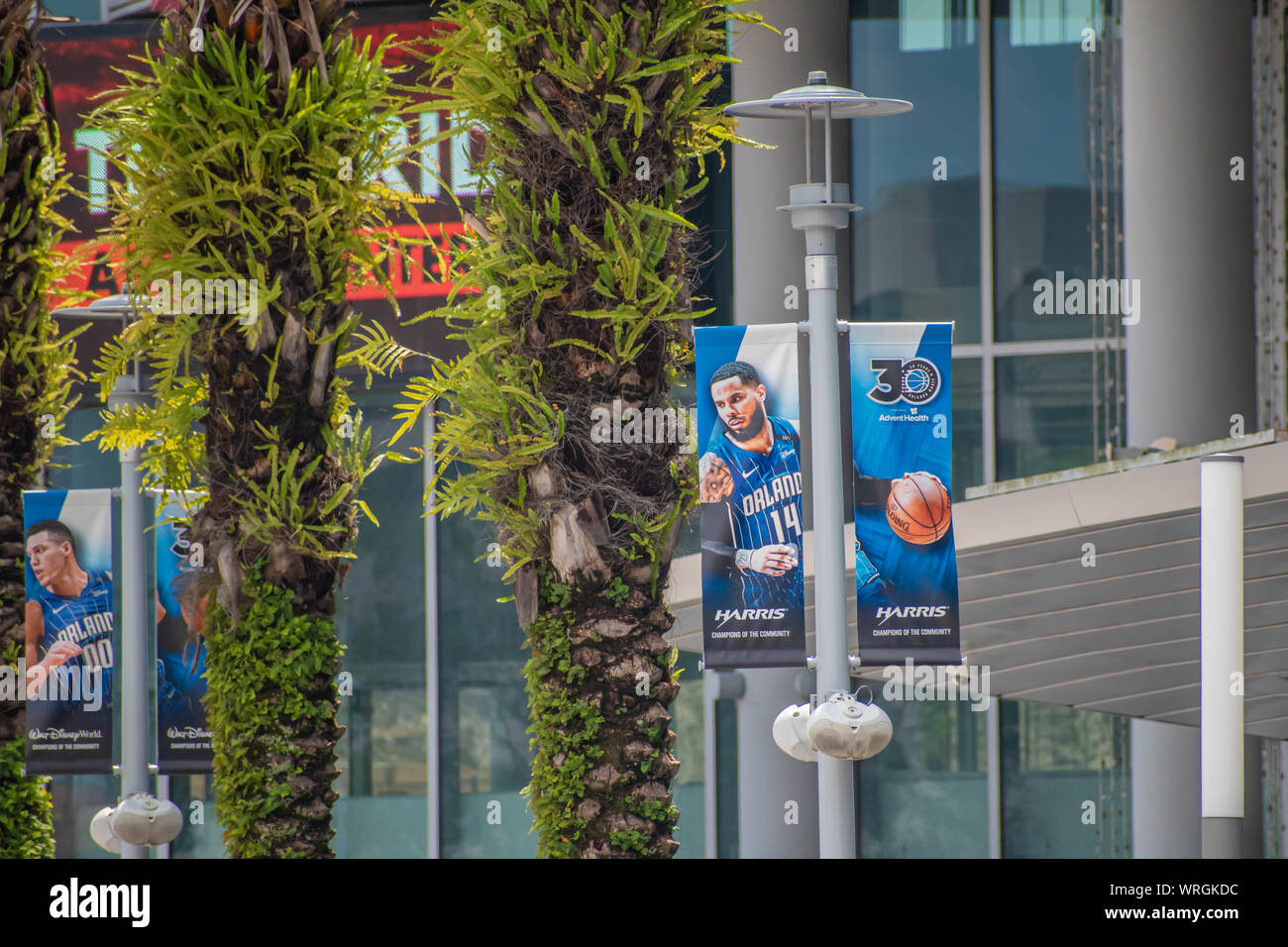 Orlando, Florida. August 17, 2019. Partial view of Anway Center and ...