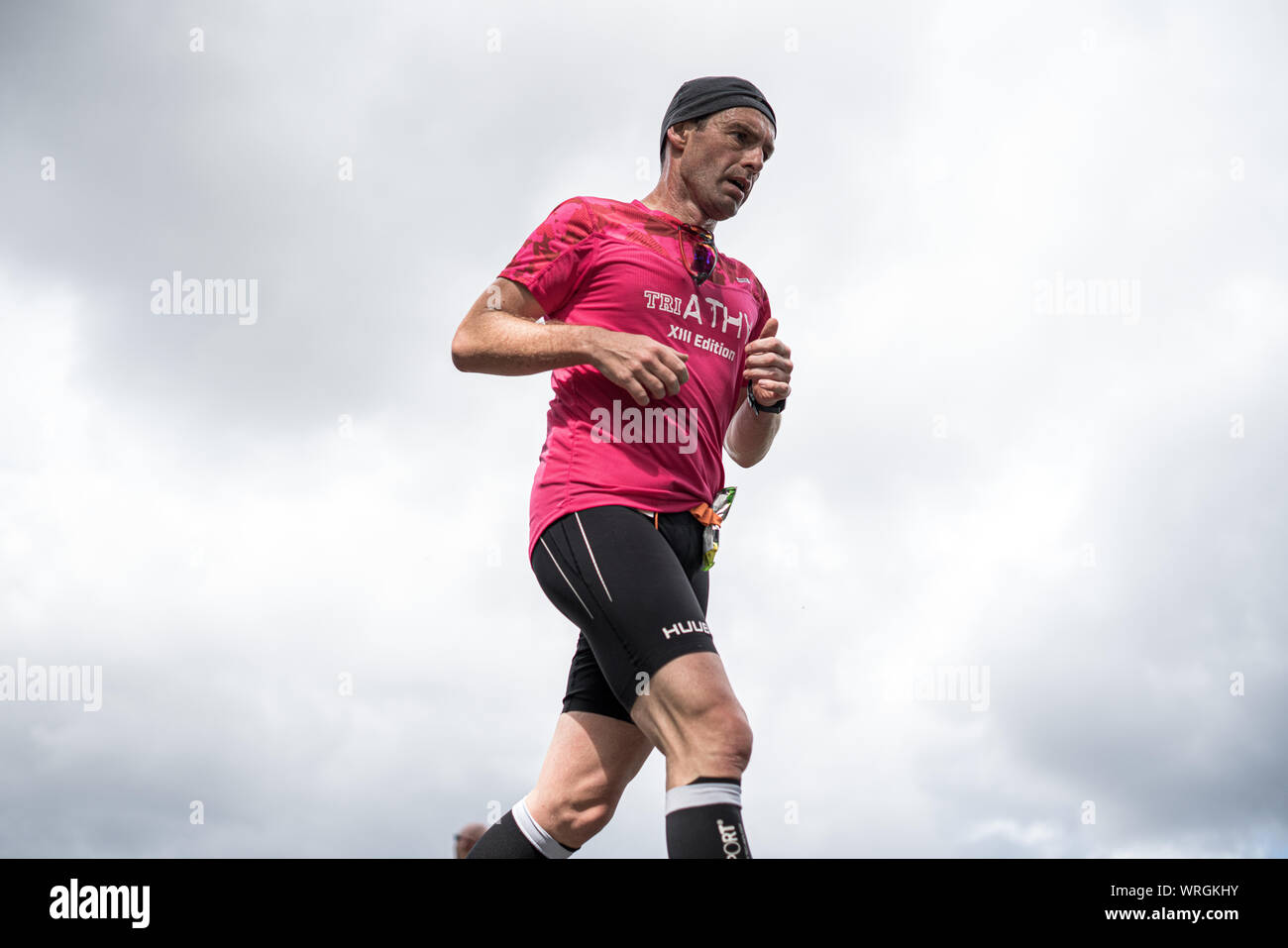 A man running in a race, Dublin city, Ireland Stock Photo - Alamy