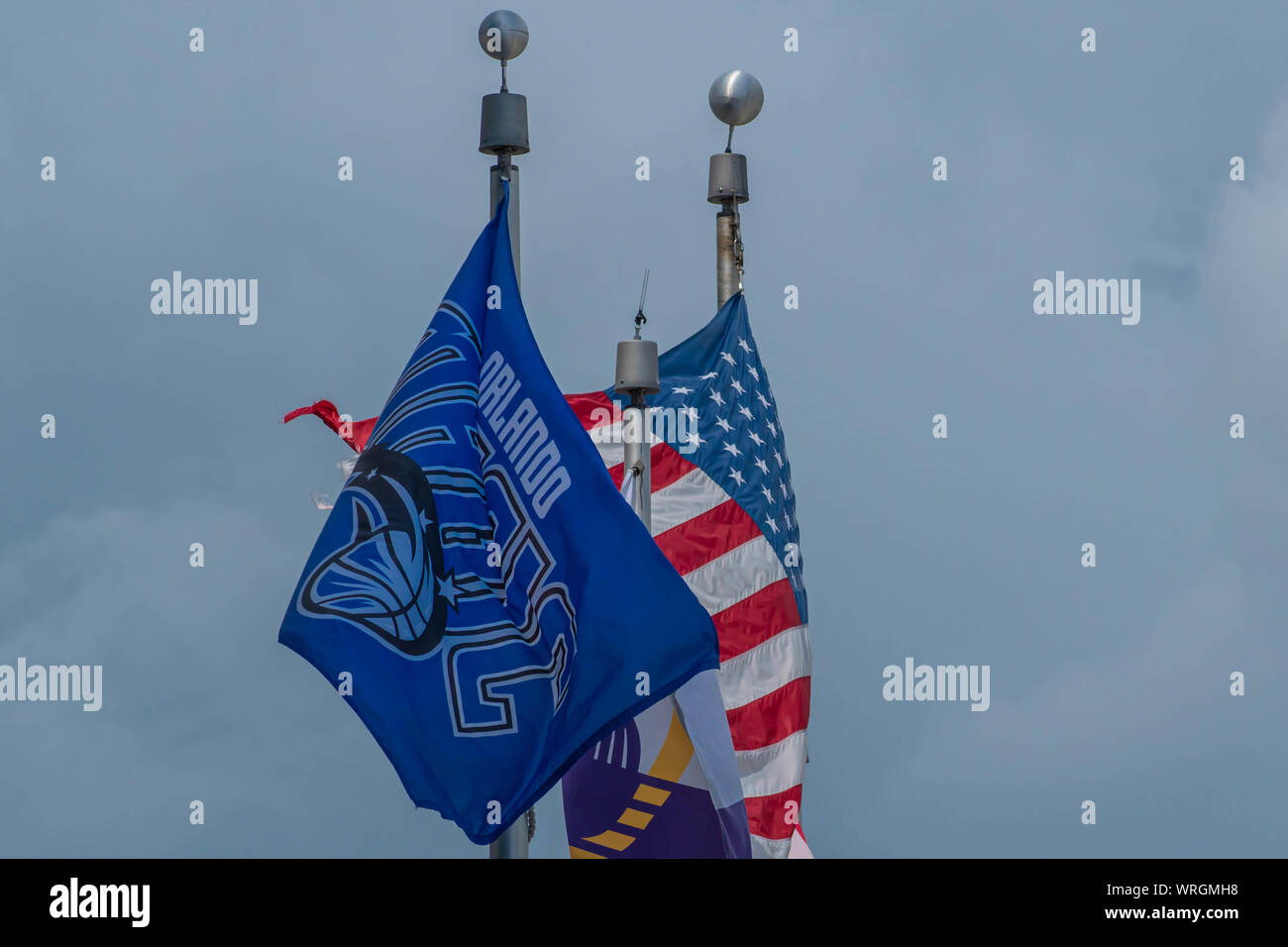 Orlando, Florida. August 17, 2019. Top view of Orlando Magic, USA and ...