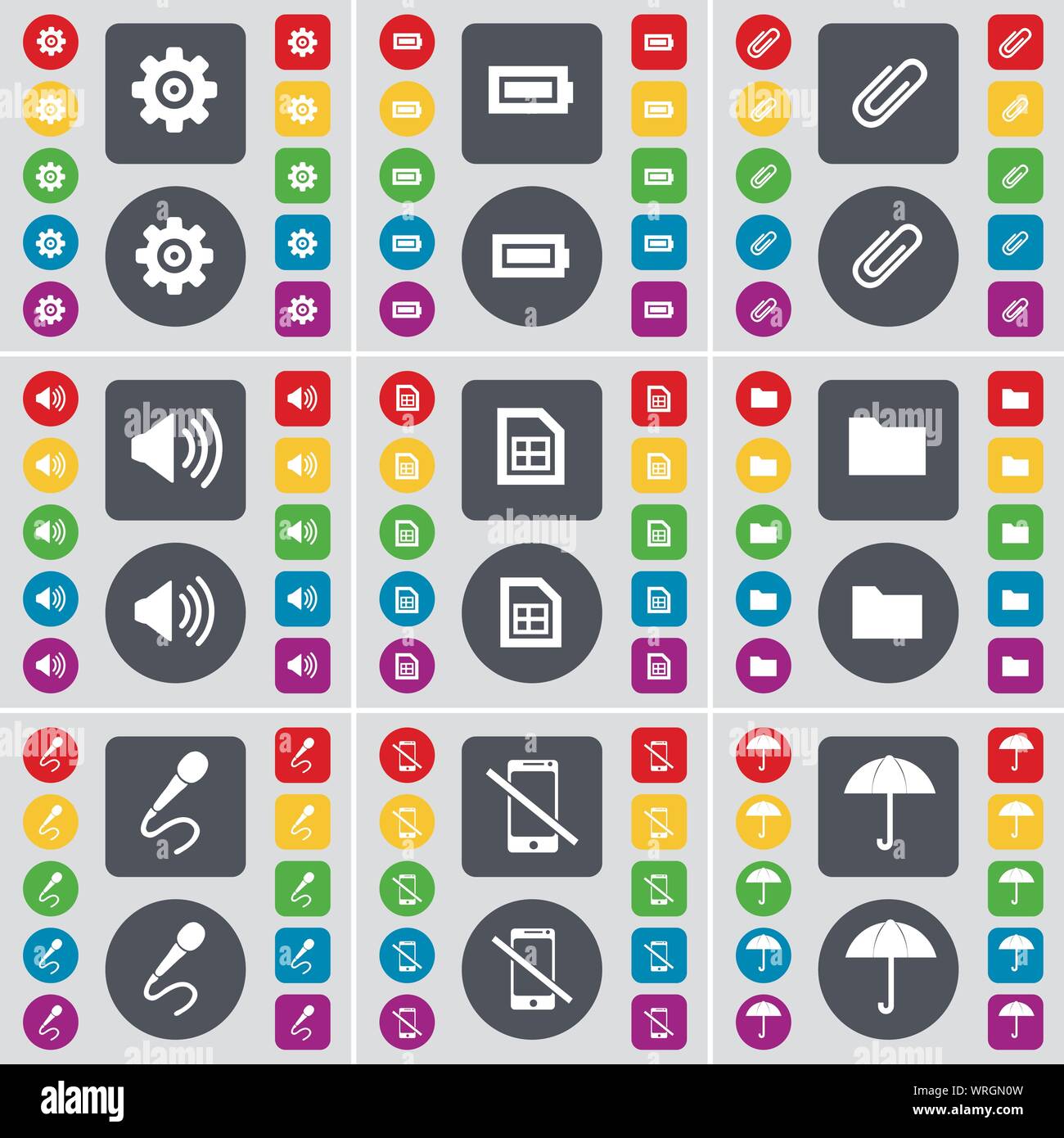 Folder gear icon flat Stock Vector Images - Alamy