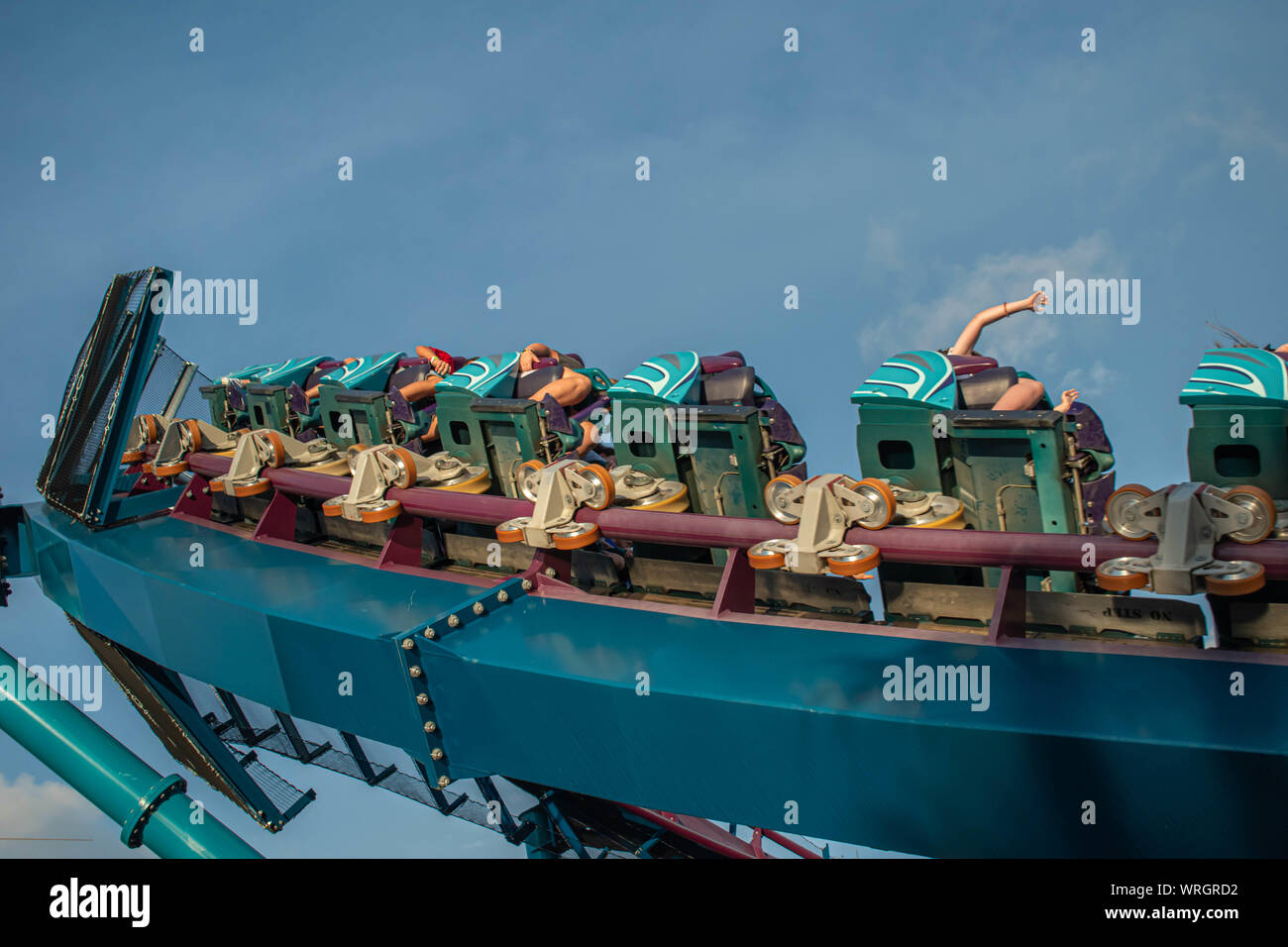 Orlando, Florida. August 23, 2019. People having fun amazing Mako ...