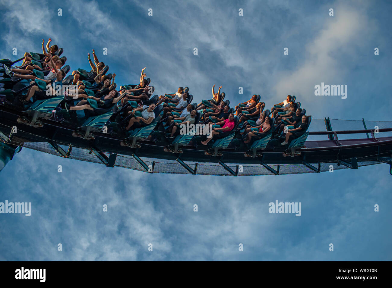 Orlando, Florida. August 23, 2019. People having fun amazing Mako ...