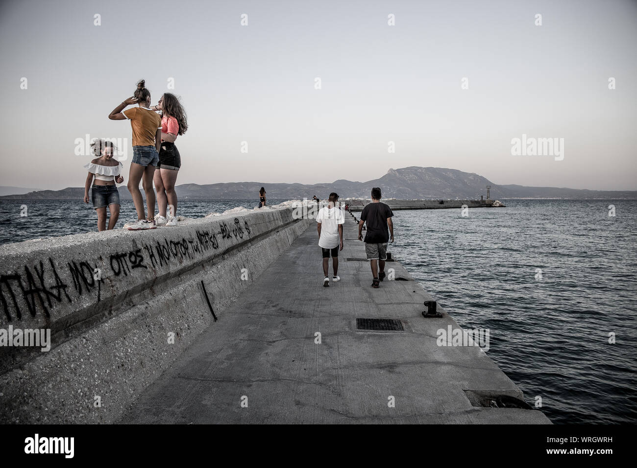 Corinth harbour hi-res stock photography and images - Alamy