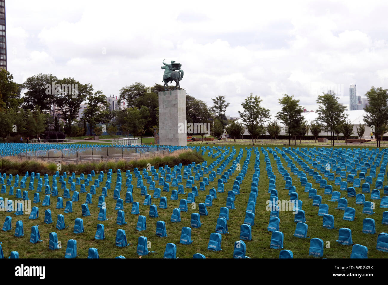 Backpack Graveyard Shines Light On Children Deaths, New York, USA Stock ... Backpack Graveyard Shines Light On Children Deaths, New York, USA Stock ...