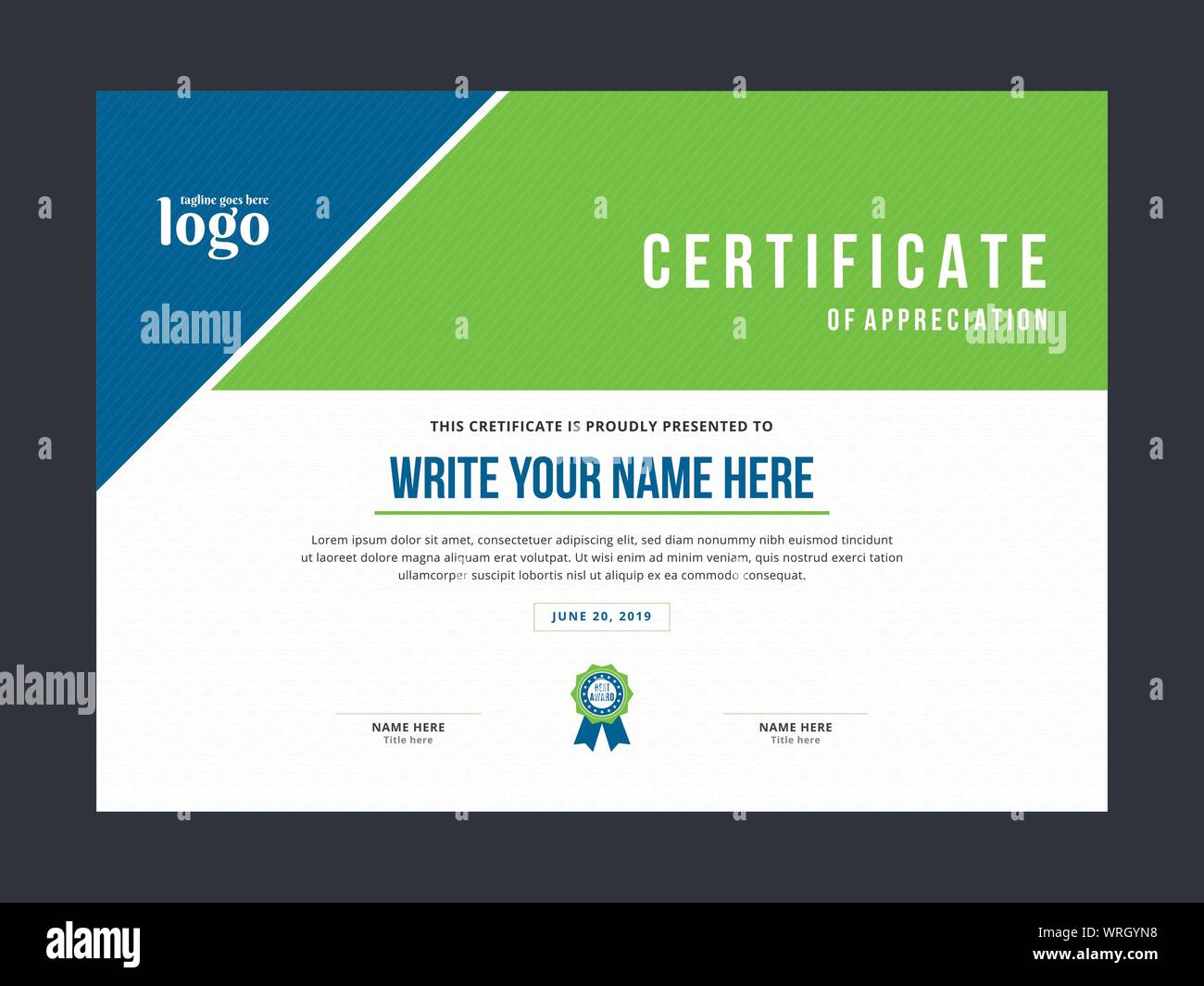 Certificate Template for personal or professional use Stock Vector ...