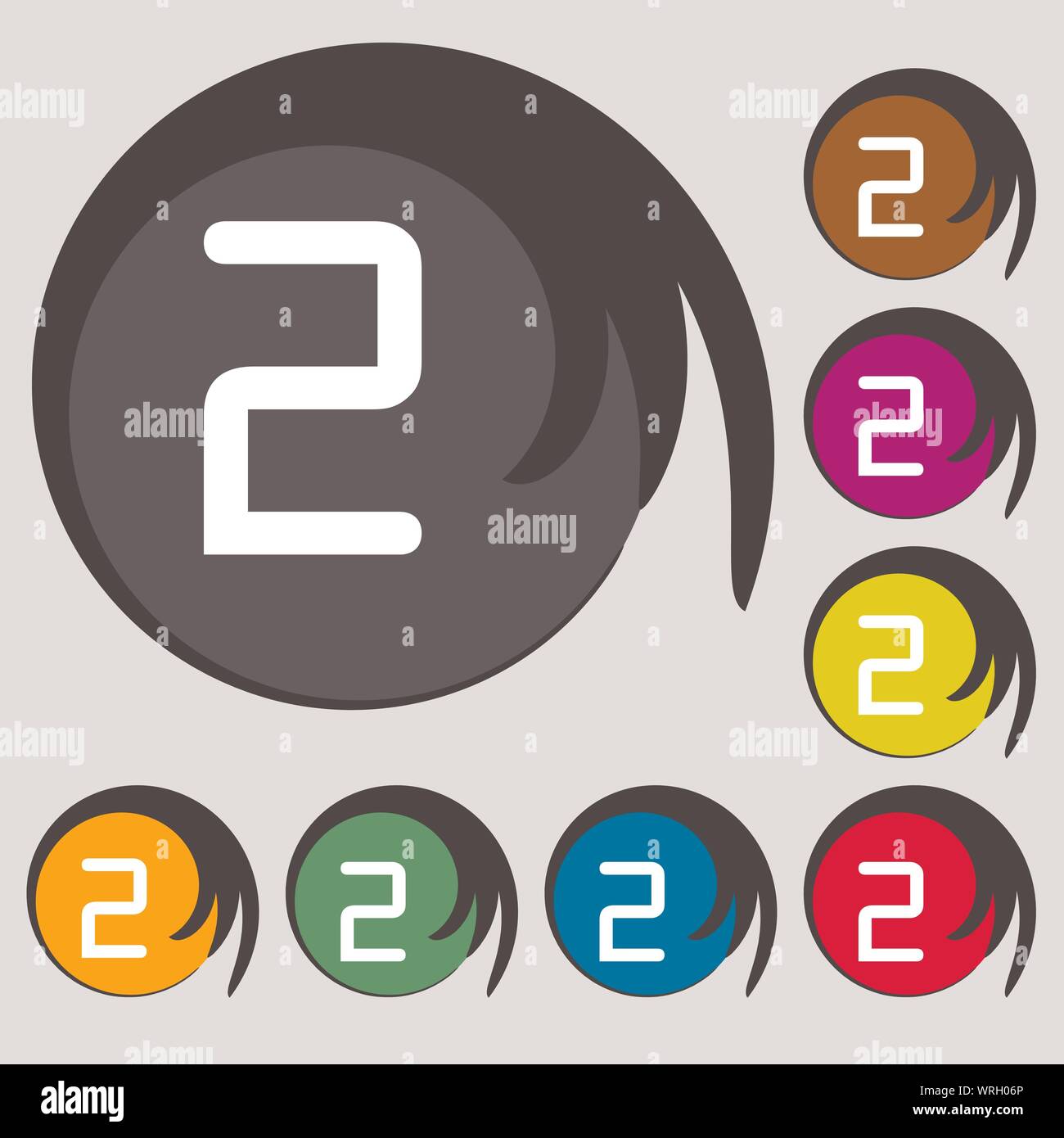 Second place award sign. Winner symbol. Step two. Symbols on eight ...