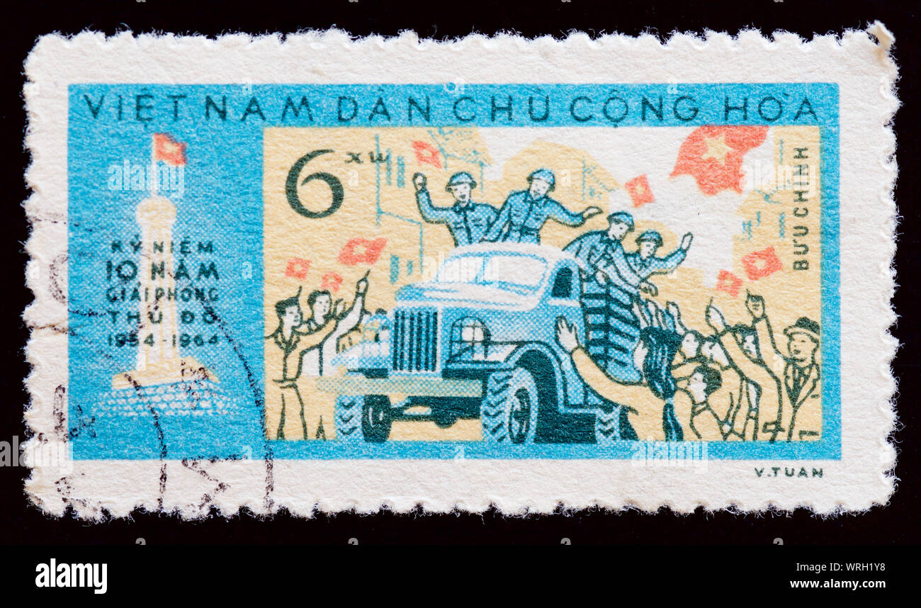 Vietnam Postage Stamp - 10th Anniversary of liberation of Hanoi Stock ...