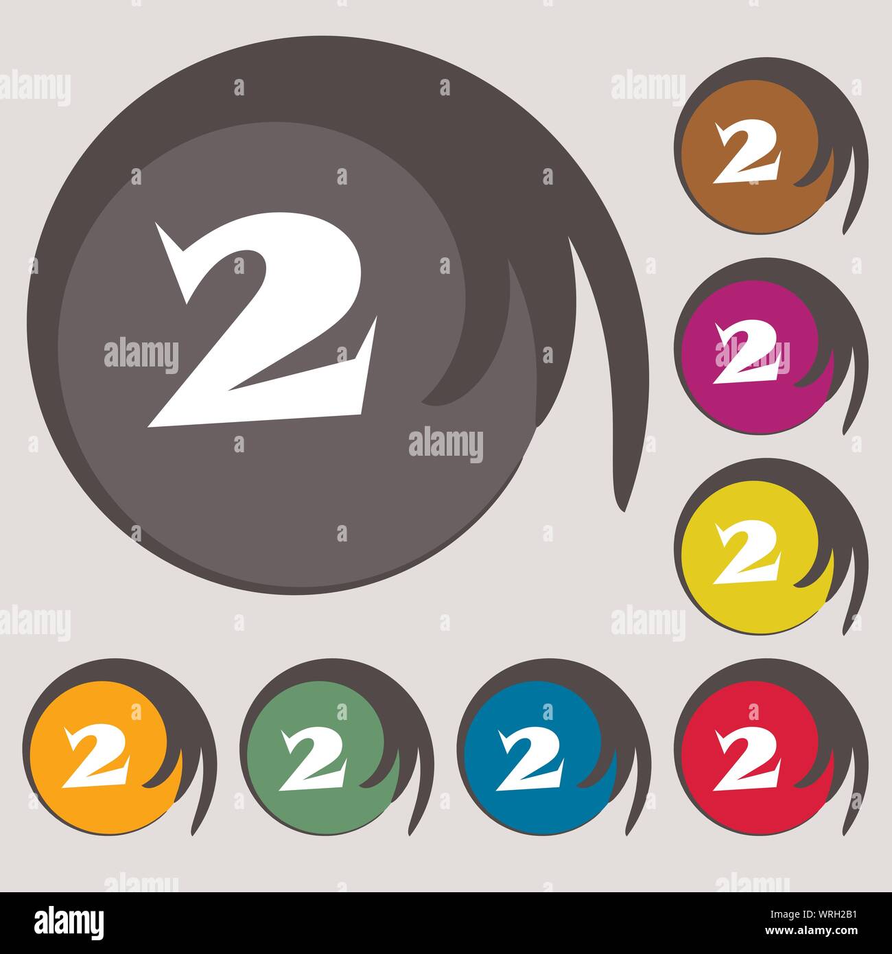 Second place award sign. Winner symbol. Step two. Symbols on eight ...