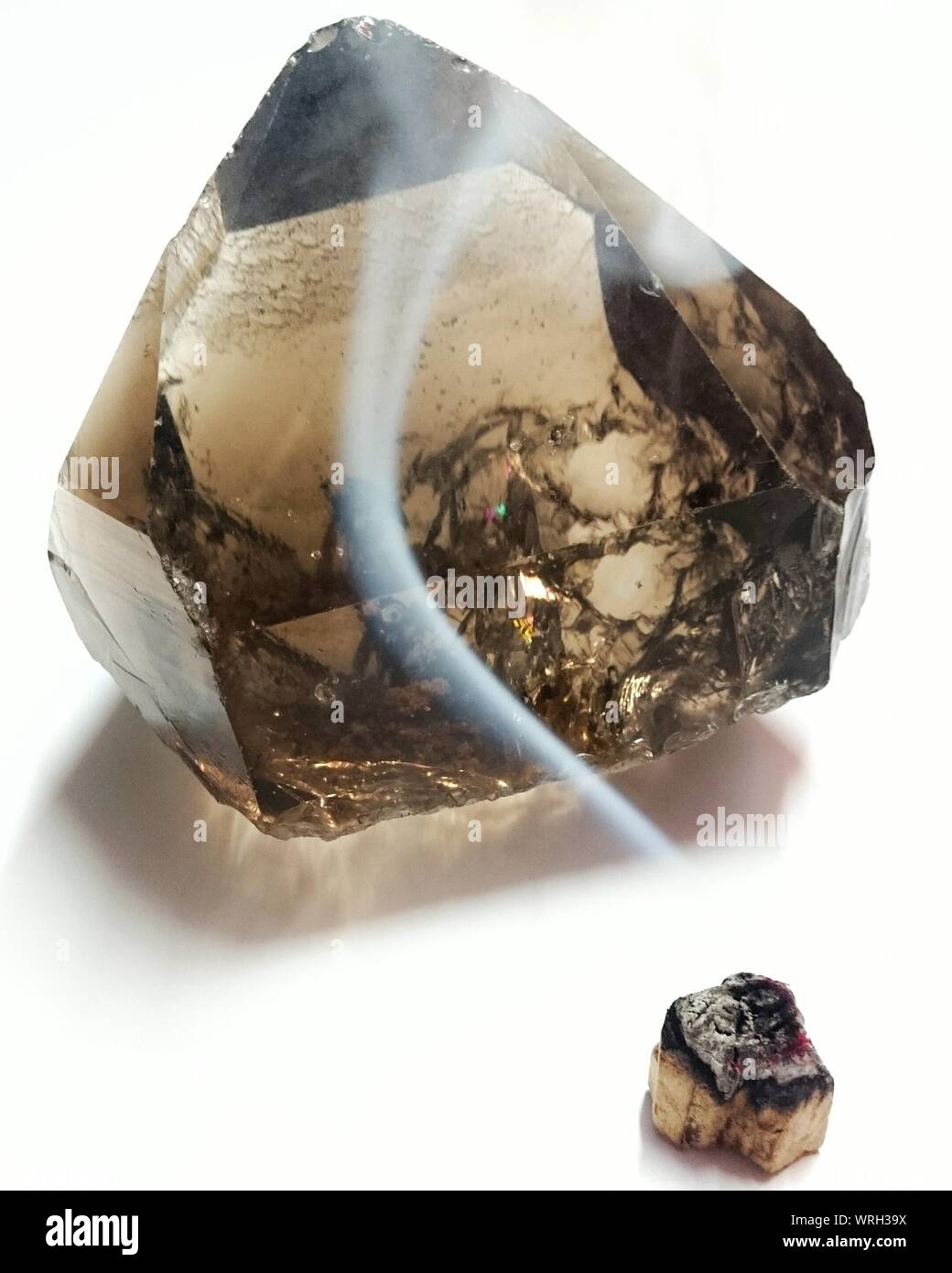 Quartz crystal white background Cut Out Stock Images & Pictures - Alamy