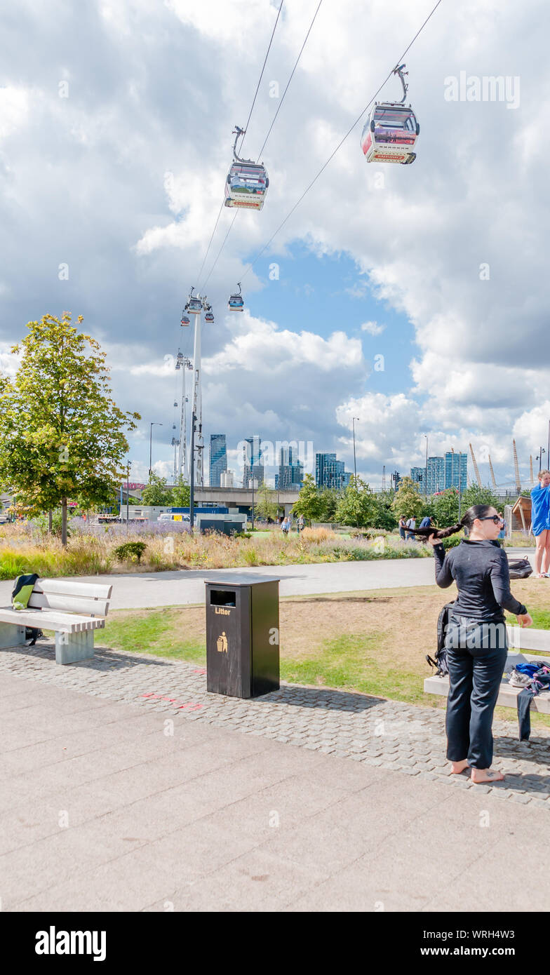 London, England, UK - September 01, 2019:London’s Emirates Air Line ...